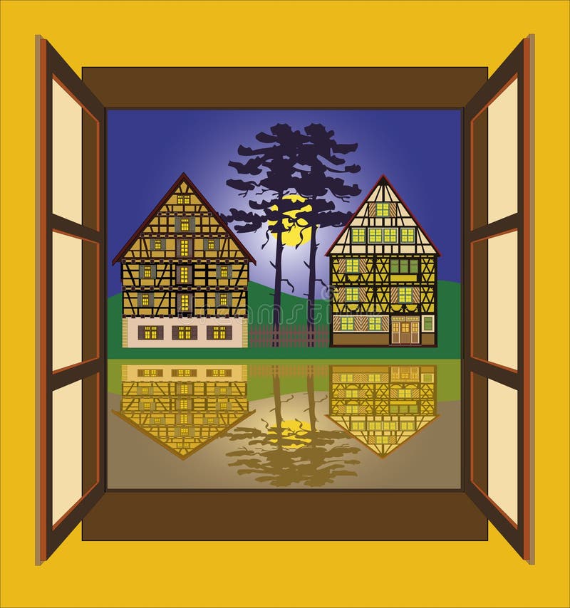 Black Drawing Open Window Stock Illustrations – 390 Black Drawing Open ...