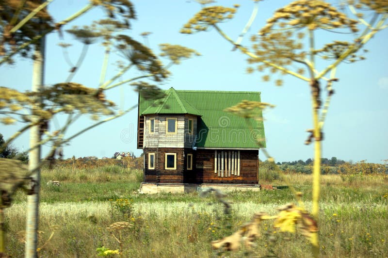 Cottage on a field stock photo. Image of farm, cottage - 16019868