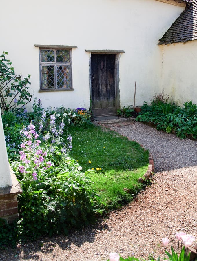 Rustic English Village Cottage Stock Image - Image of shutters ...