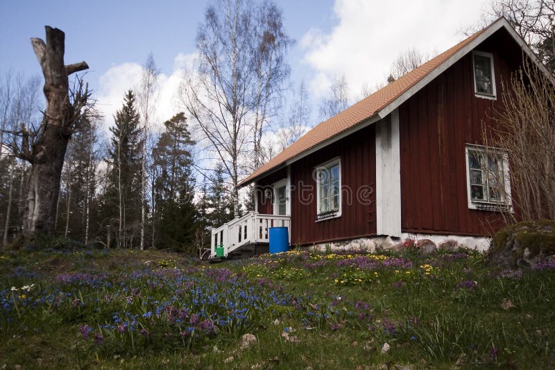 Cottage garden stock photo. Image of villas, house, spring - 30190820