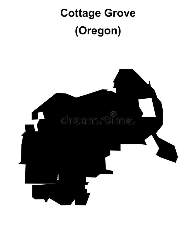 Cottage Grove outline map stock vector. Illustration of region - 357530341