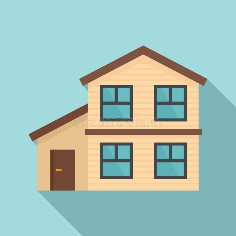 Cottage House Icon, Flat Style Stock Vector - Illustration of design ...