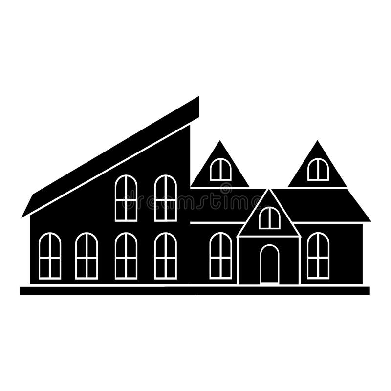 Cottage House Icon, Simple Style Stock Vector - Illustration of facade ...