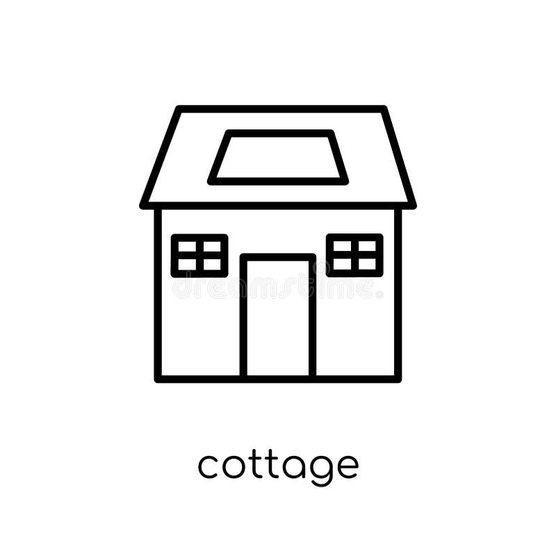 Cottage Icon from Collection. Stock Vector - Illustration of ...