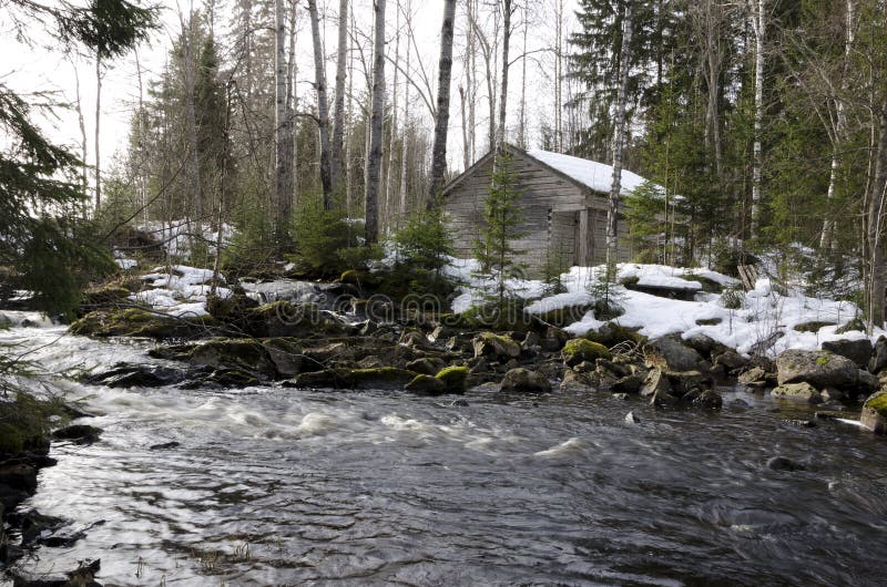 Cottage stock photo. Image of stream, cottage, river - 38668692