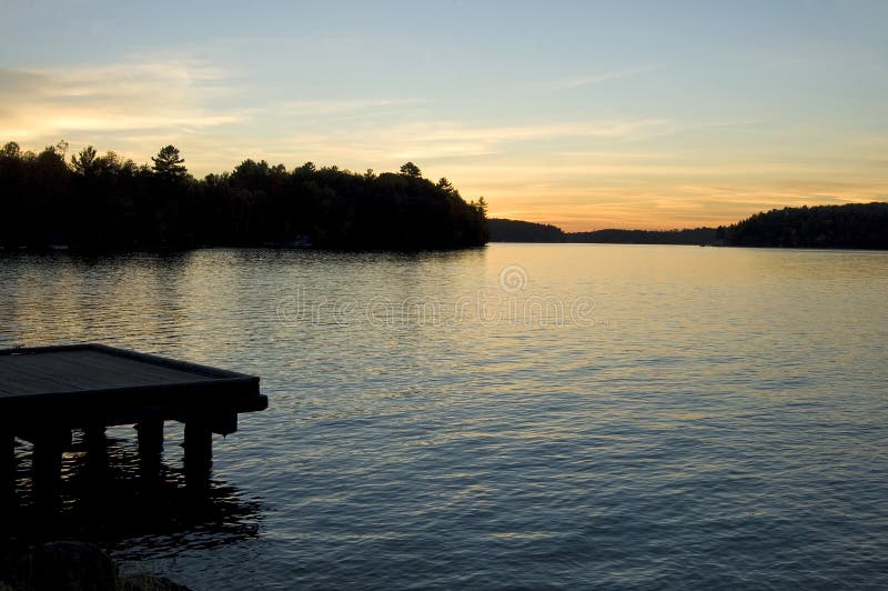 Cottage Sunset stock image. Image of peace, ontario, vista - 5518481