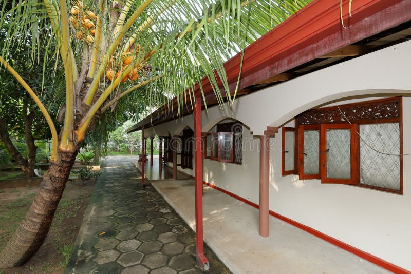 Cottage with Veranda in Sri Lanka Stock Image - Image of residential ...