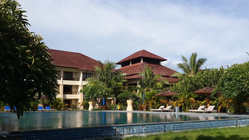 Cottage View with Huge Pool Stock Photo - Image of huge, indonesia ...