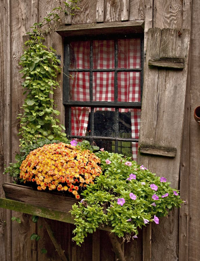Cottage Window Shutters Decorated with Hearts. Sweden Stock Image ...