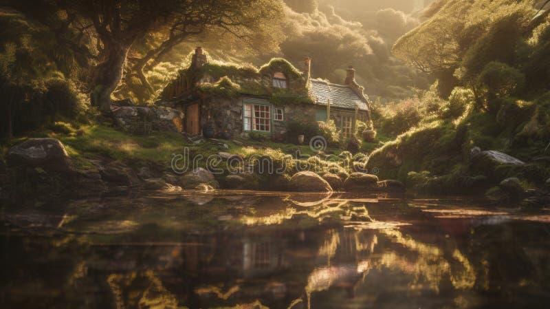 Cottage Water Reflection Stock Illustrations – 3,979 Cottage Water ...