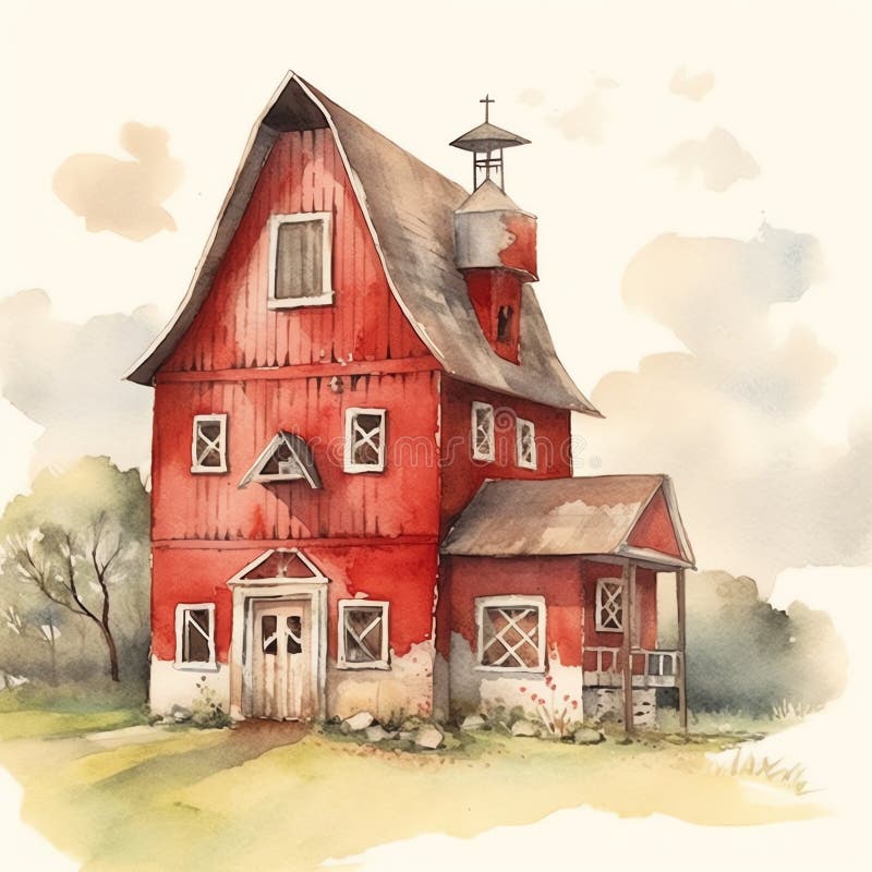 Cottagecore Barn House Old Paper, Vintage Digital Paper Stock ...