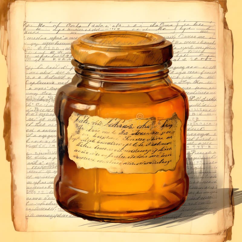 Cottagecore Honey Jar Old Paper, Vintage Digital Paper Stock ...