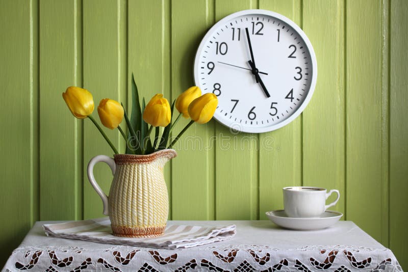 Cottagecore. Rustic Interior with a Bouquet Stock Image - Image of ...