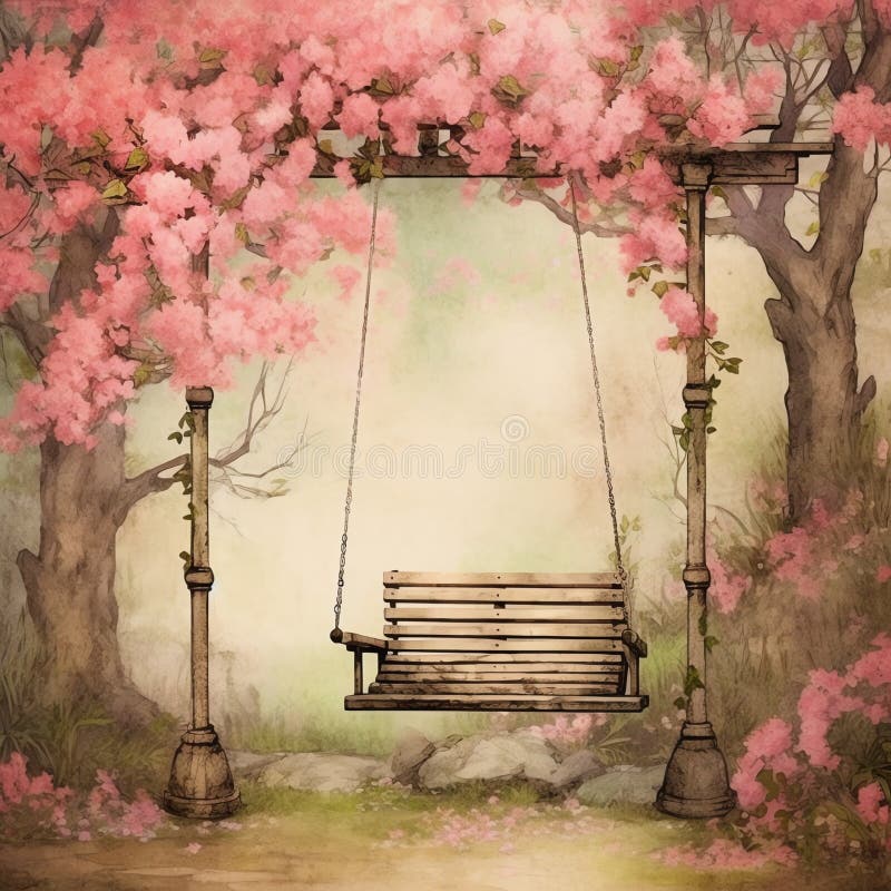 Cottagecore Swing Stock Illustrations – 60 Cottagecore Swing Stock ...