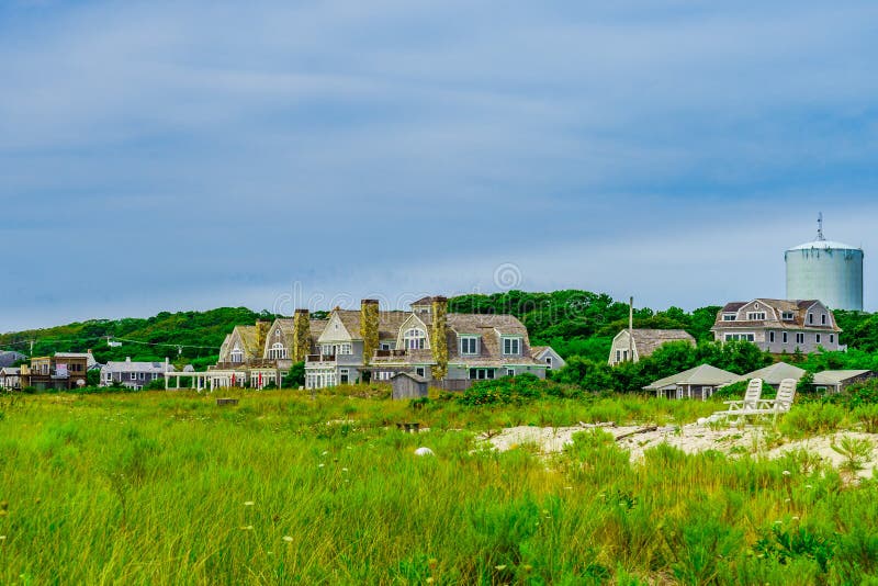 Cottages Along the Beach in Provincetown Cape Code Stock Image - Image ...