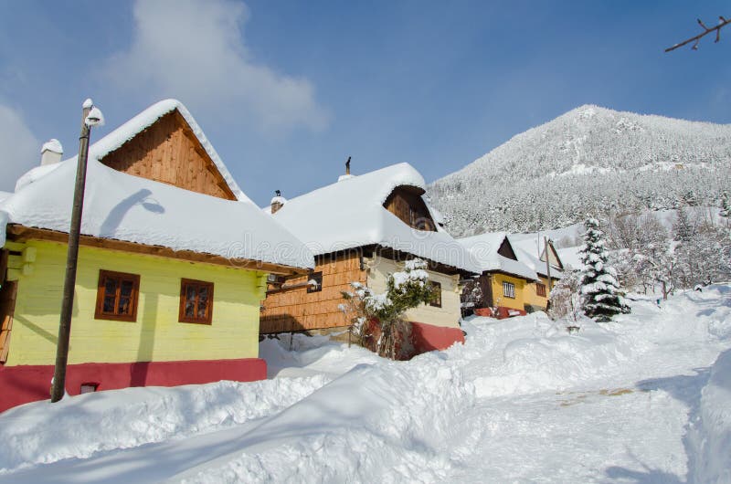 Vlkolinec - UNESCO Village stock photo. Image of roof - 6663566
