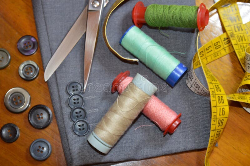 Cotton buttons tailor stock photo. Image of buttons - 104699442