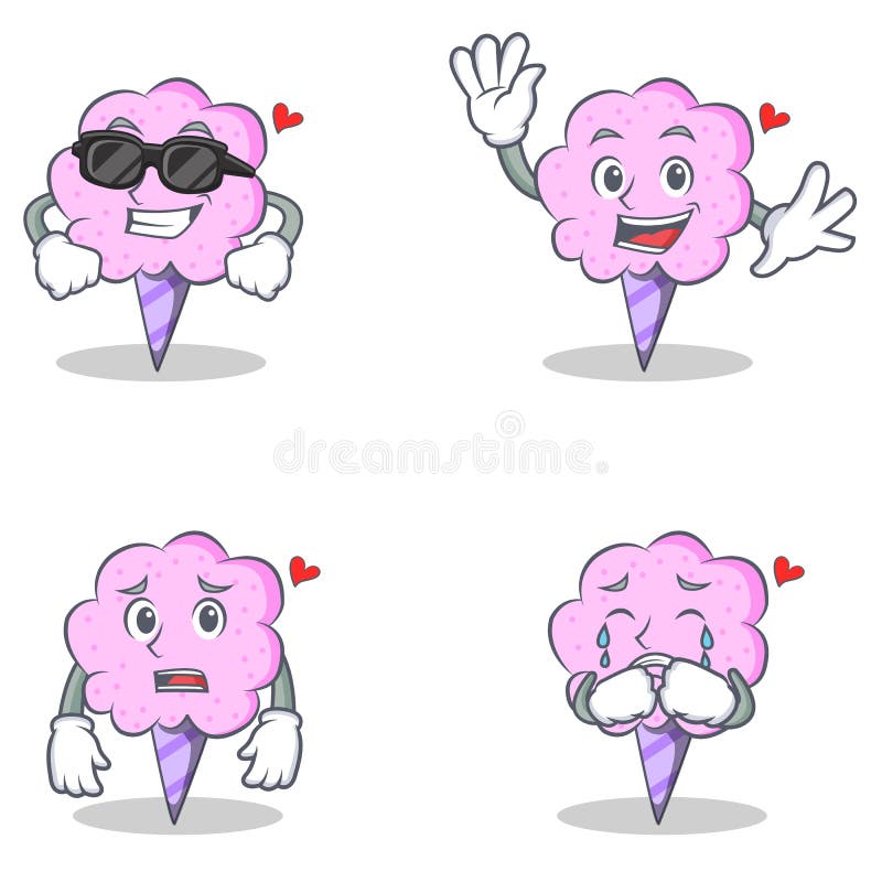 Crying Pink Crayons in the Character Shape Stock Vector - Illustration ...