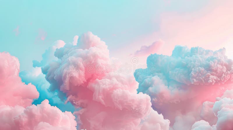 Cotton Candy Clouds: a Dreamy Pink and Blue Sky Stock Photo - Image of ...