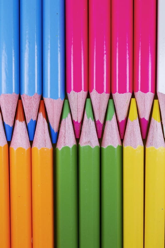 Cotton-Candy Colored Pencils in Perfect Alignment for Creative Projects ...