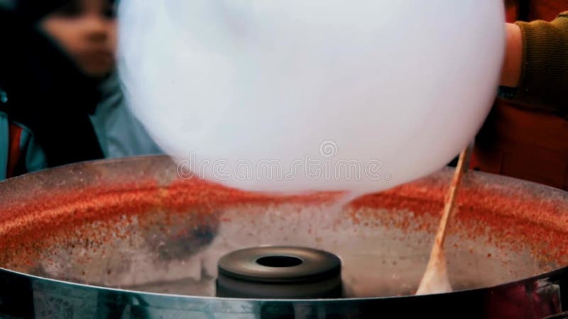 Cotton Candy Making Process at Fair or Event Stock Footage - Video of ...