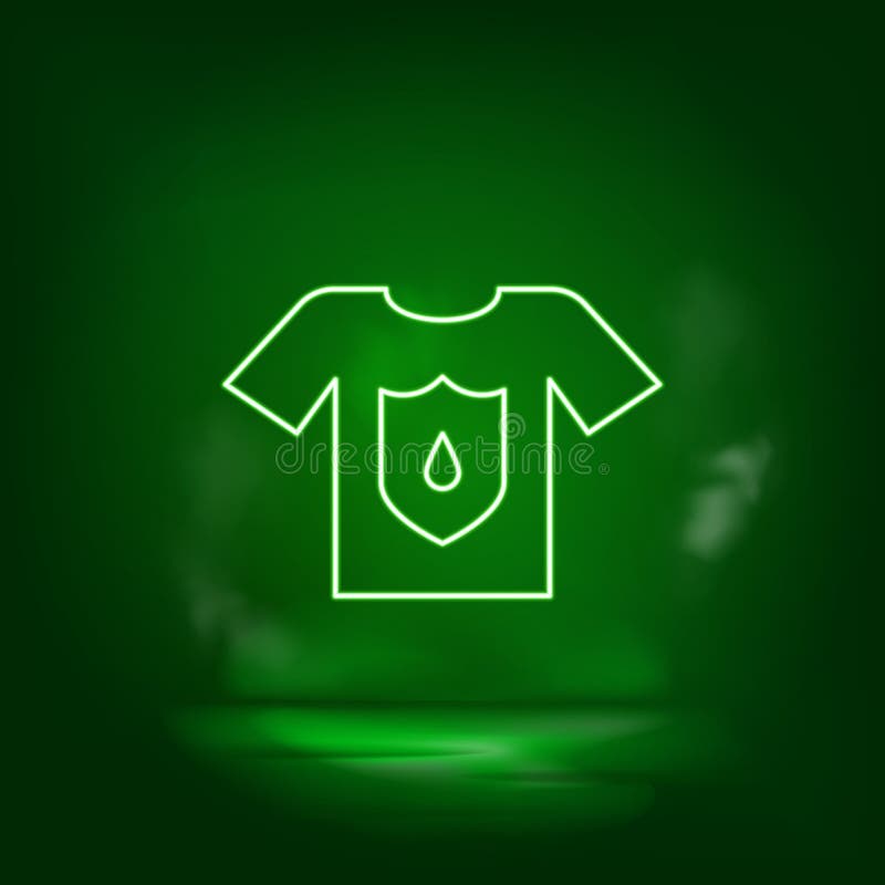 Cotton Clothes, Shirt Green Neon Icon - Vector Stock Vector ...
