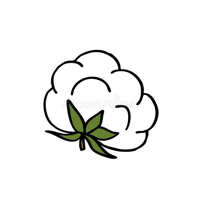 Cotton Doodle Icon, Vector Illustration Stock Illustration ...