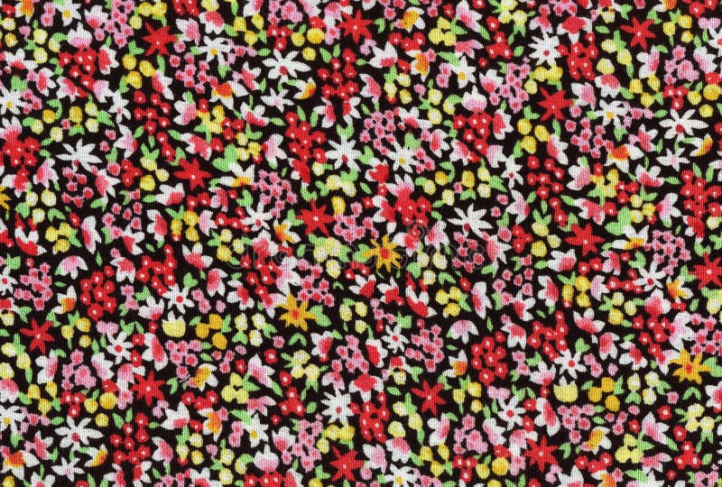 Cotton Fabric with Floral Pattern Stock Image - Image of decorative ...