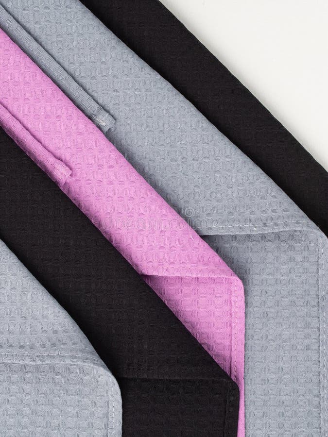 Cotton Fabric of Different Colors, Waffle Towel without Pattern Stock ...