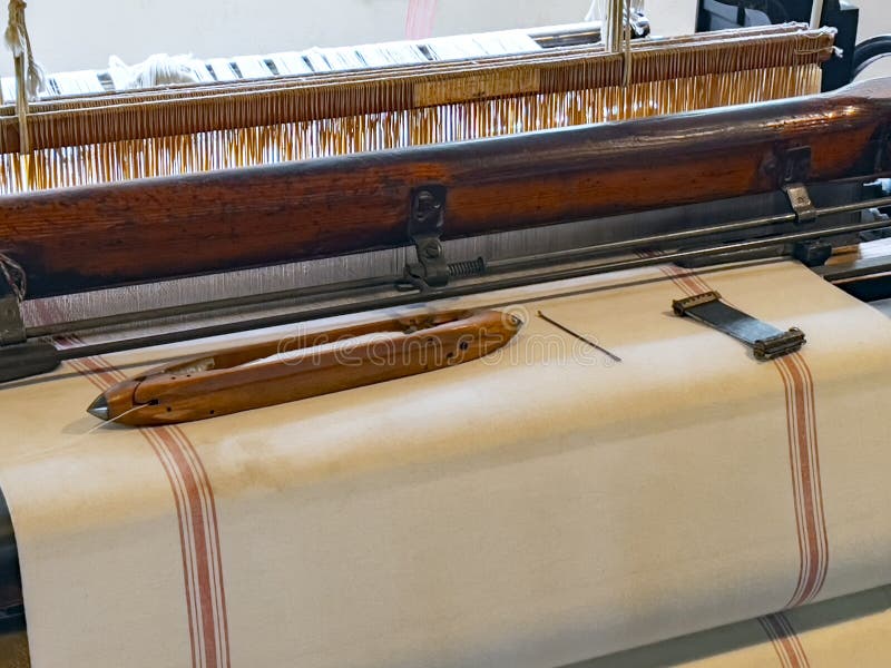 Cotton Fabric and Loom stock photo. Image of weft, textile - 250475394