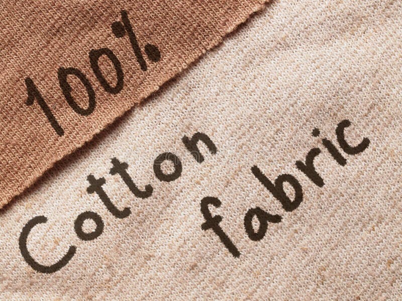 Cotton Fabric Textile with Text, Background Texture Stock Image - Image ...