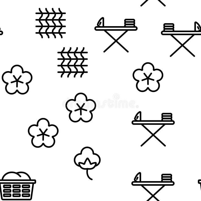 Cotton Fabric Vector Seamless Pattern Stock Vector - Illustration of ...