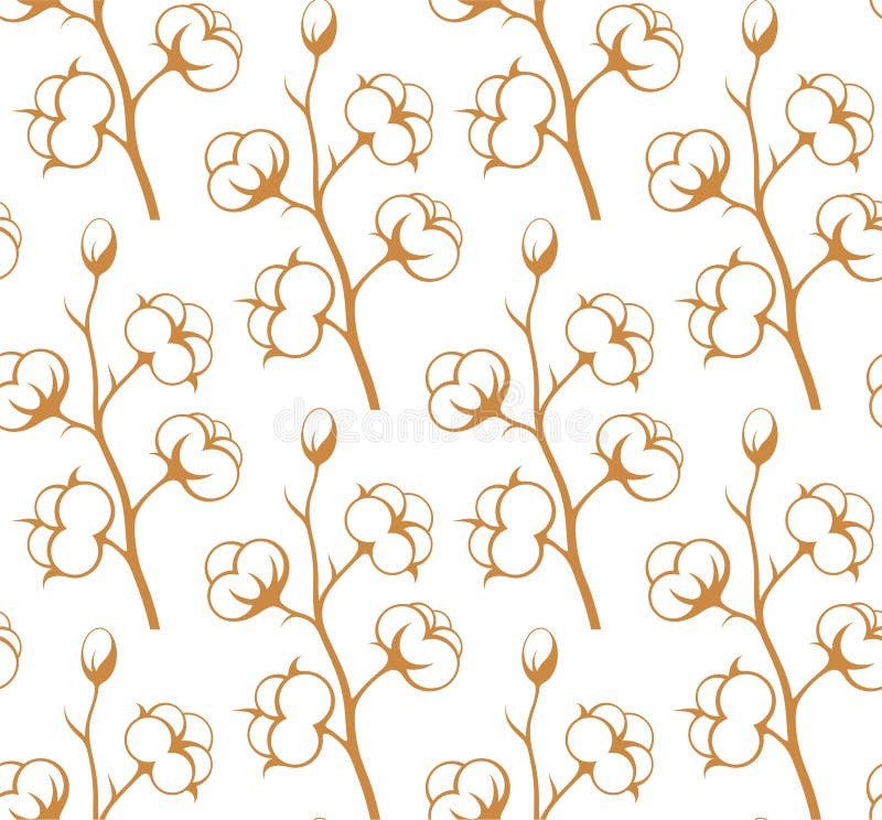 Cotton. Floral background stock vector. Illustration of background ...