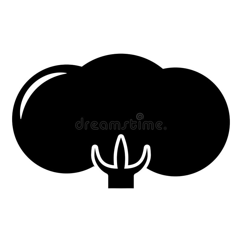 Cotton Flower Bud Icon Black Color Vector Illustration Flat Style Image ...