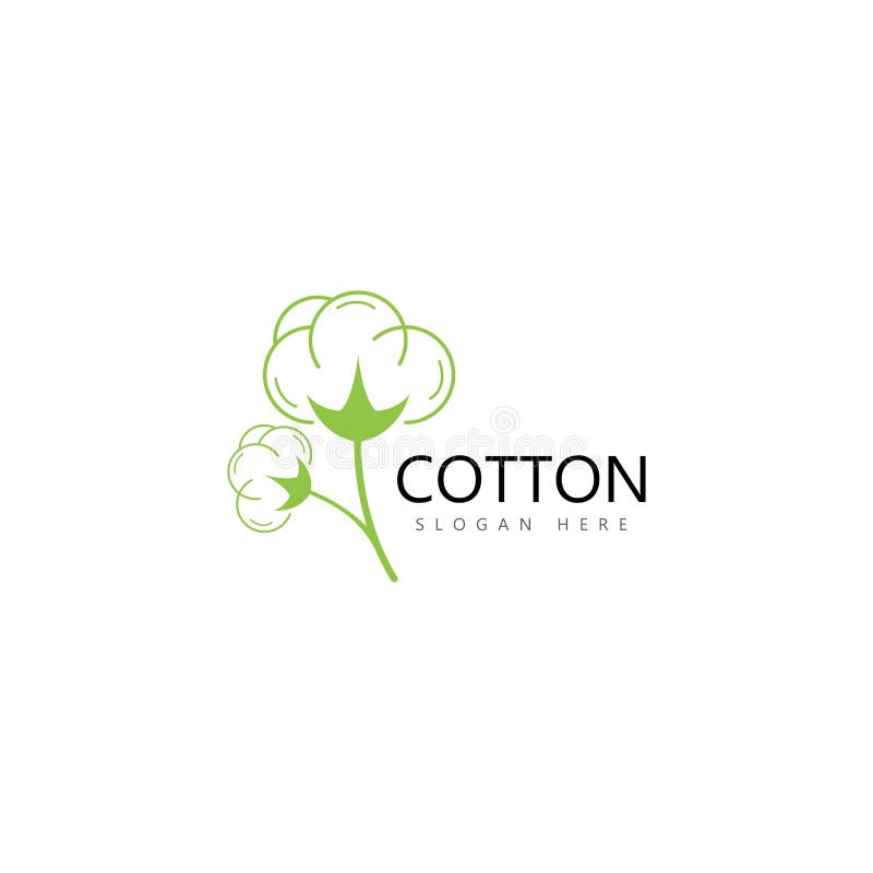 Cotton Flower Vector Icon Logo Design. Stock Vector - Illustration of ...