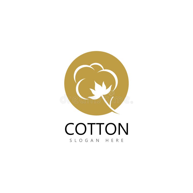 Cotton Flower Vector Icon Logo Design. Stock Vector - Illustration of design, style: 260967767