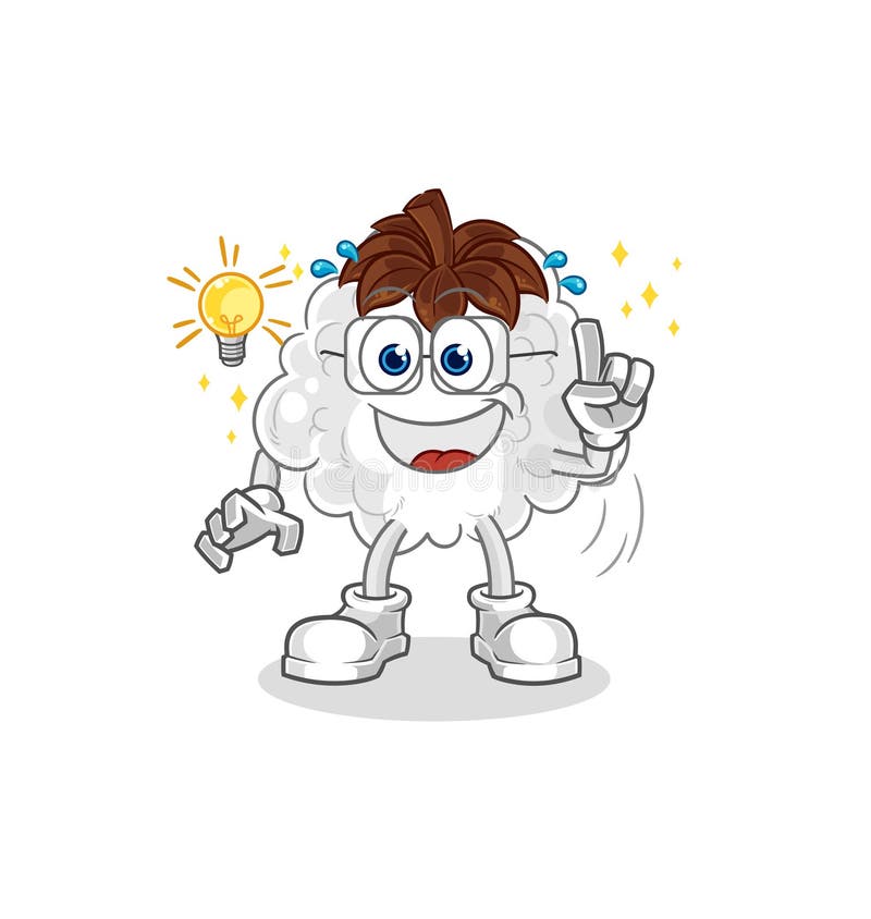 Cotton Got an Idea Cartoon. Mascot Vector Stock Vector - Illustration ...