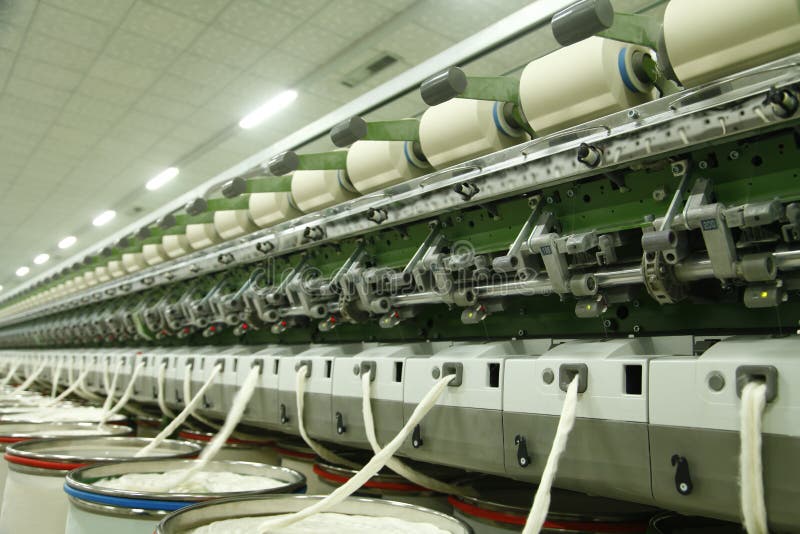 Cotton Group in Spinning Production Line Factory Stock Image - Image of ...