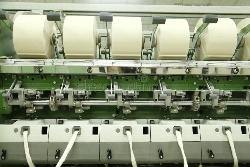 Cotton Group in Spinning Production Line Factory Stock Image - Image of ...