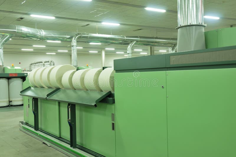 Cotton Group in Spinning Production Line Factory Stock Image - Image of ...