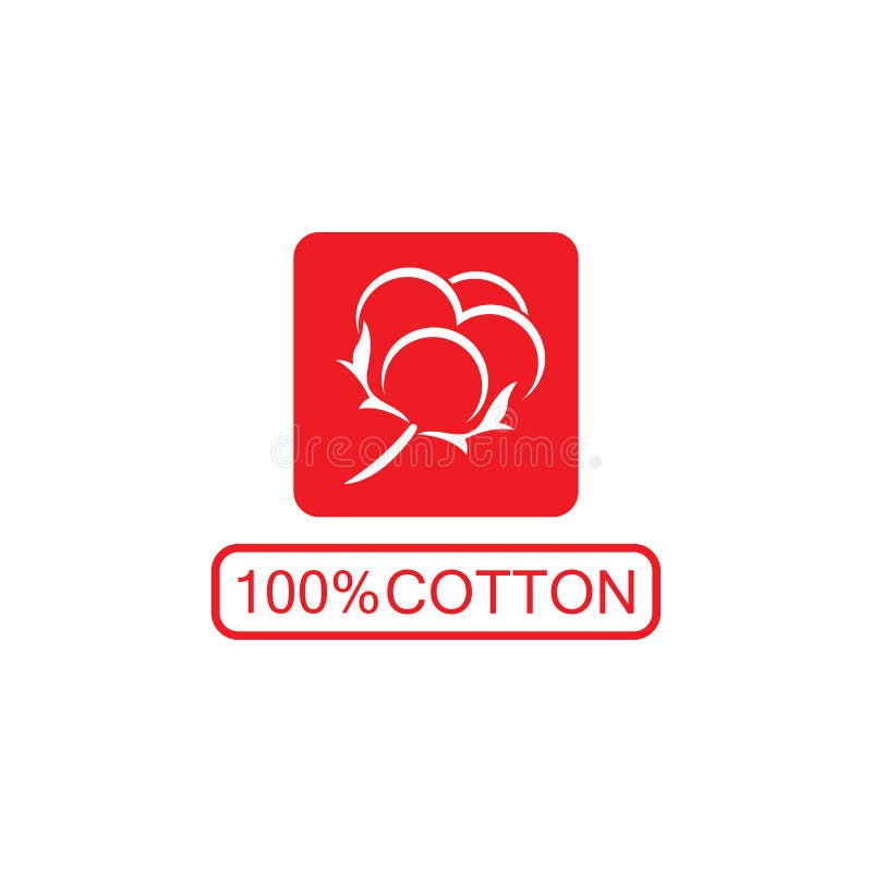 100 Cotton Icon.Natural Organic Cotton, Pure Cotton Vector Labels Stock ...