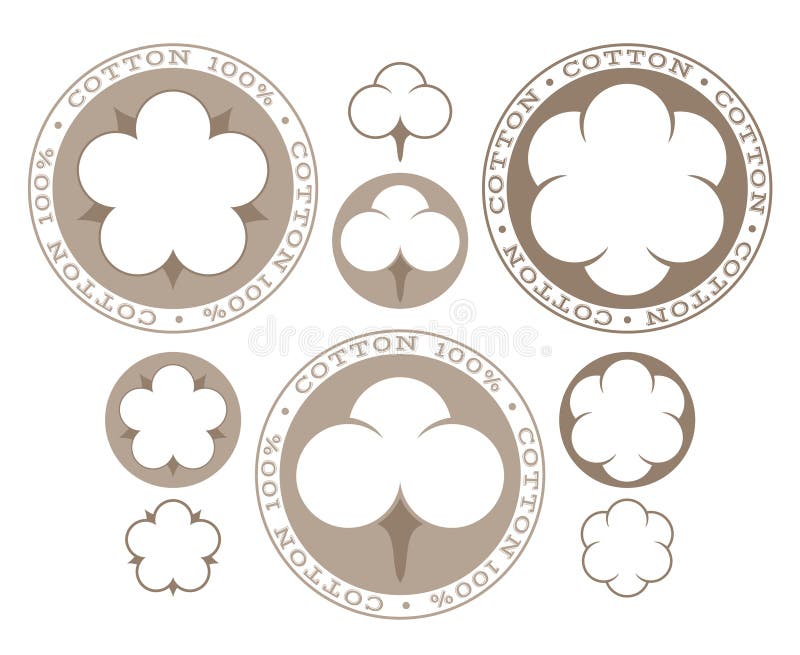 Cotton labels and tags stock vector. Illustration of authentic - 18251865