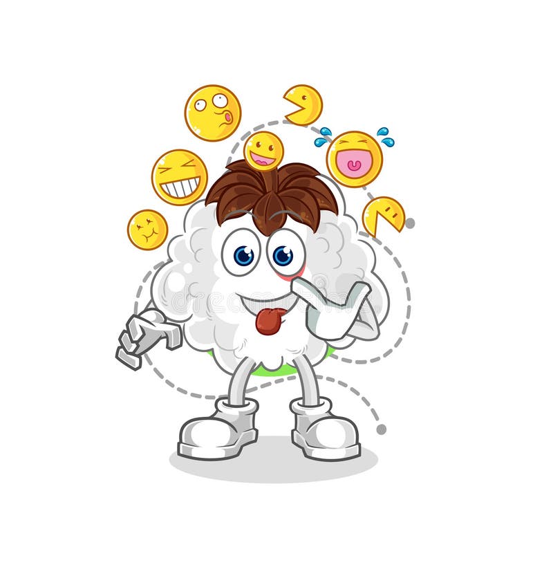 Cotton Laugh and Mock Character. Cartoon Mascot Vector Stock Vector ...