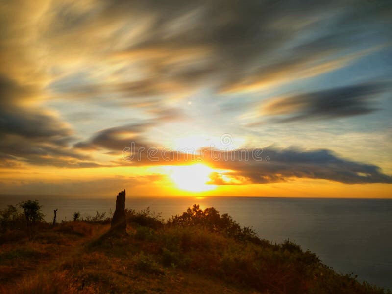 Smooth Cloud in the Dawn stock photo. Image of sunlight - 250868434