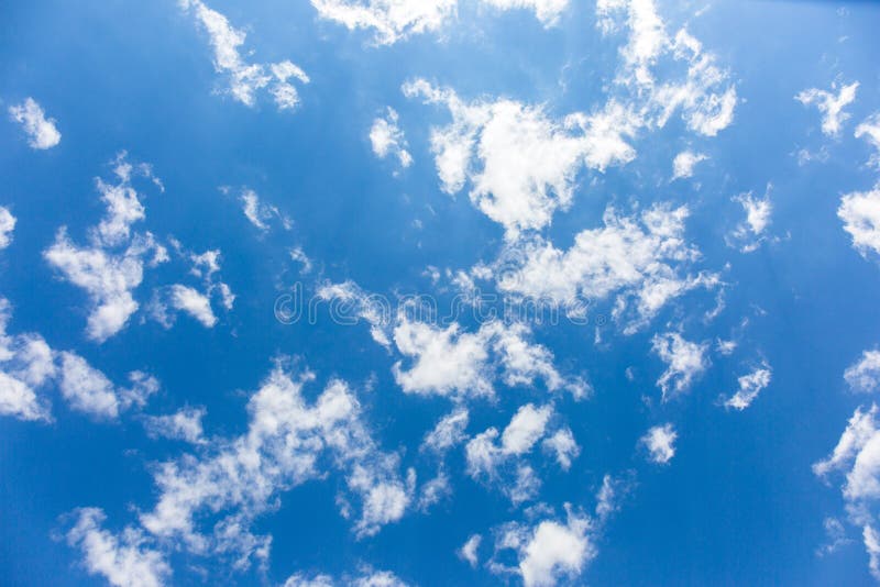 A Cotton-like Sky, a Blue, Clear Sky, a Pleasant Weather Stock Photo ...