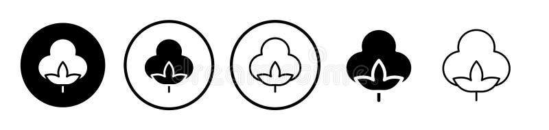 Cotton Line Icon Isolated on White Background Stock Vector ...