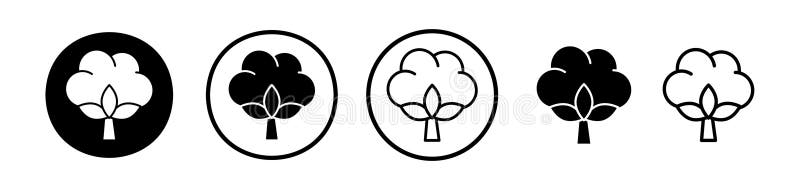 Cotton Line Icon Isolated on White Background Stock Vector ...