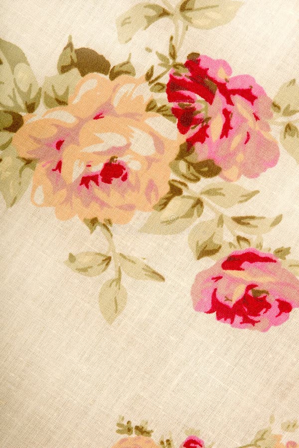 Cotton Linen Fabric Texture with Drawing Flowers Stock Photo - Image of ...