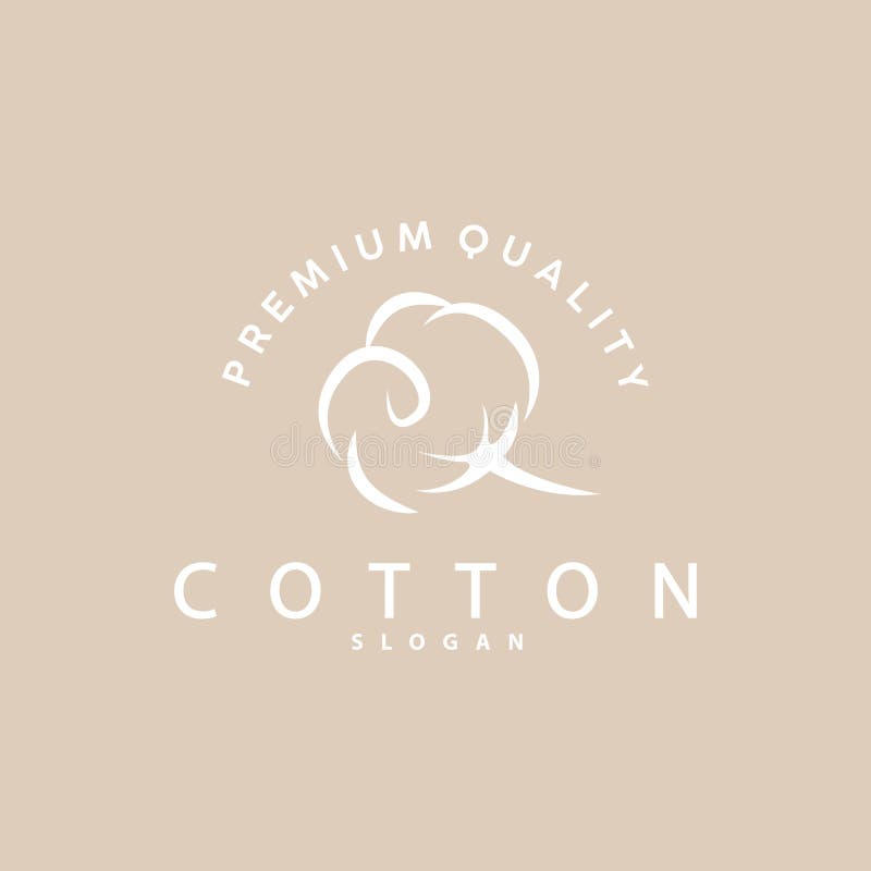 Cotton Logo Minimalist Design Simple Illustration Template Stock Vector ...