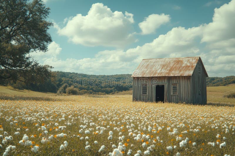A Cotton Module in a Field, Industrial and Agricultural, Farming Theme ...